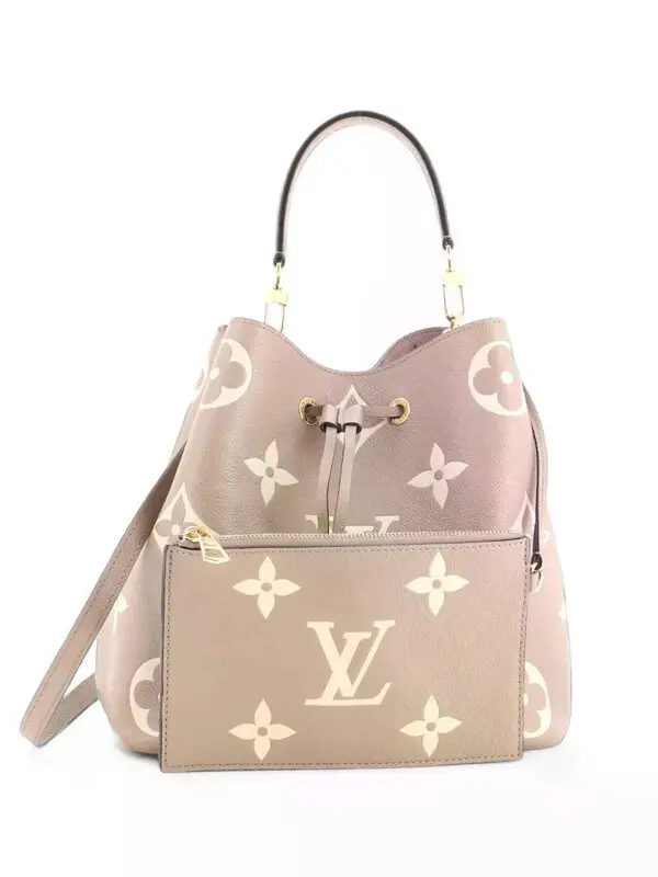 LOUIS VUITTON Neonoe Handbag Bicolor Monogram Empreinte Giant Mm Bucket Bag - Neutrals