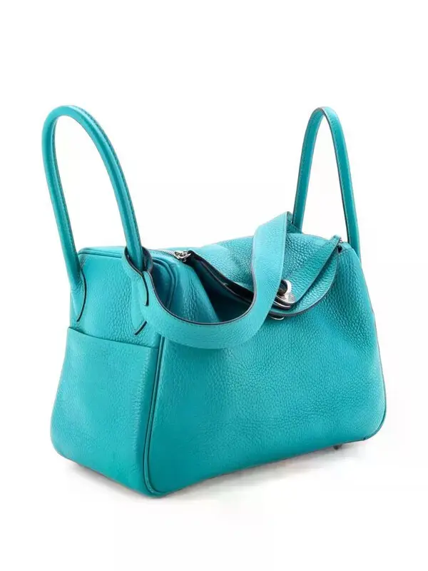 Hermès Lindy Bag Clemence 26 Shoulder Bag - Blue