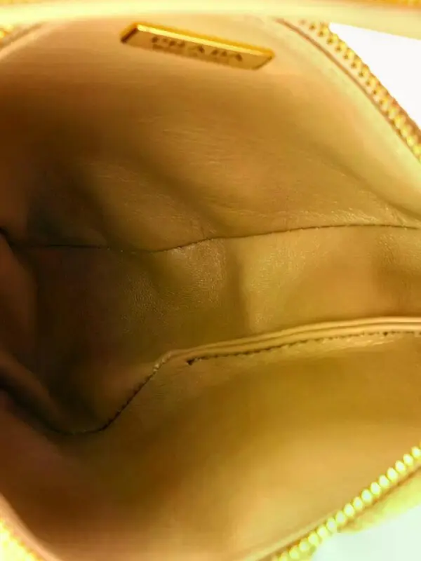 Prada Double Symbole Triangle Bag Leather And Jacquard Mini Shoulder Bag - Neutrals