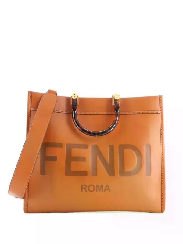 Fendi Sunshine Shopper Leather Medium Tote Bag