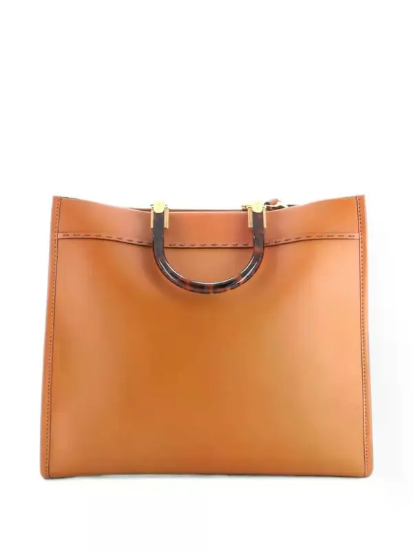 Fendi Sunshine Shopper Leather Medium Tote Bag