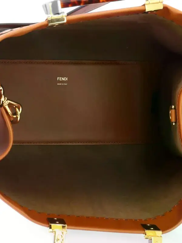 Fendi Sunshine Shopper Leather Medium Tote Bag