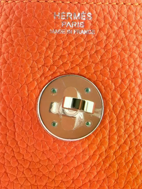 Hermès Lindy Bag Clemence 30 Shoulder Bag - Orange