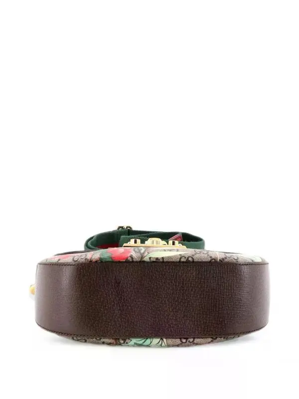 Gucci Padlock Saddle Tian Print Gg Coated Canvas Medium Shoulder Bag