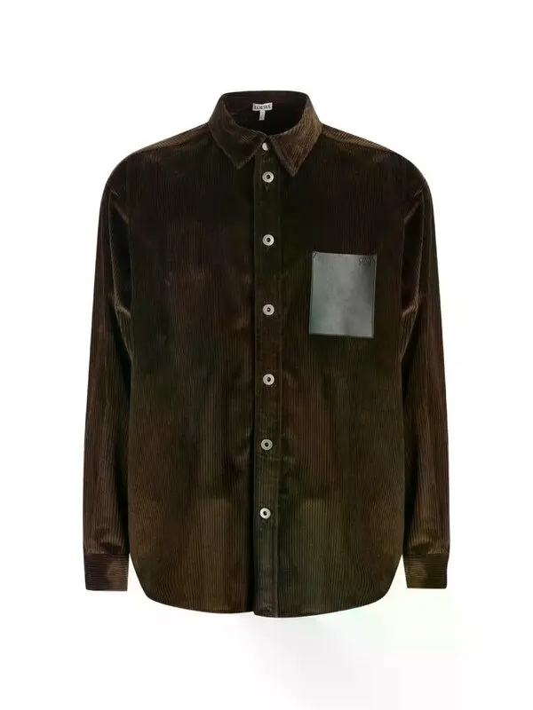 Loewe Corduroy Leather-patch Shirt