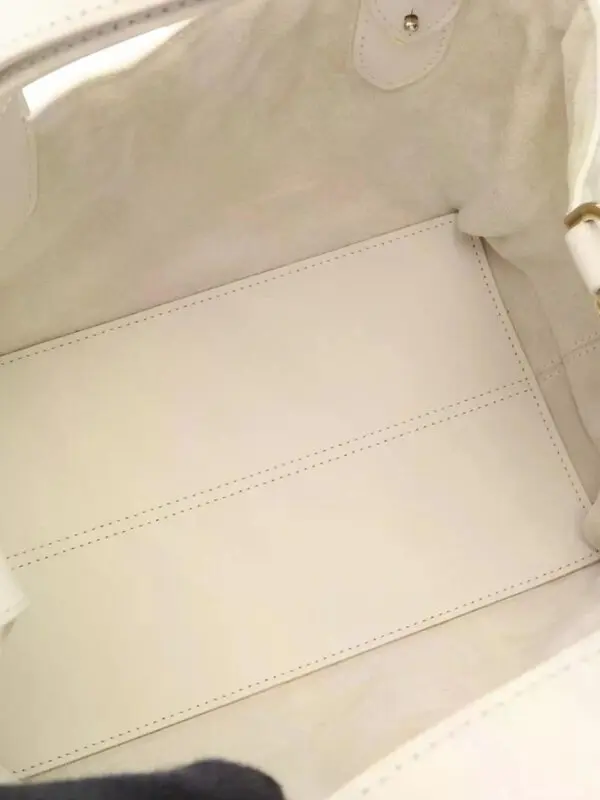 Dior 2010-2026 Small Calfskin Macrocannage Toujours Handbag - White