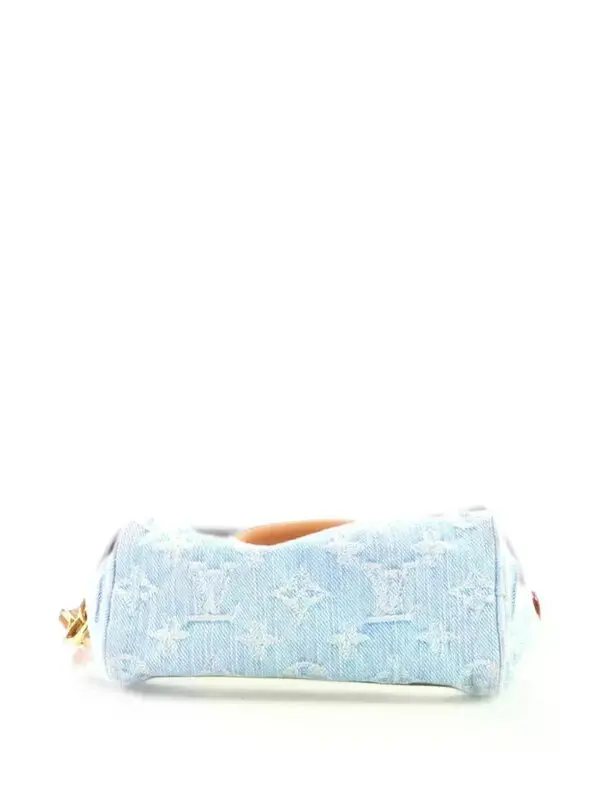 LOUIS VUITTON Speedy Bandouliere Nm Bag Monogram Denim Sky Nano Satchel - Blue