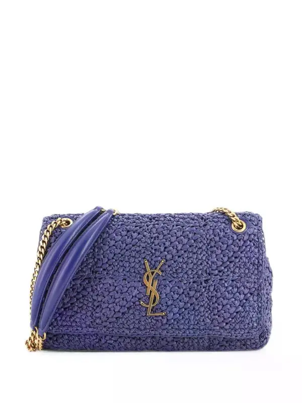 Saint Laurent Jamie Flap Bag Crochet Raffia Medium Shoulder Bag