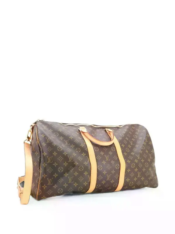 LOUIS VUITTON Keepall Bandouliere Bag Monogram Canvas 55 Travel Bag