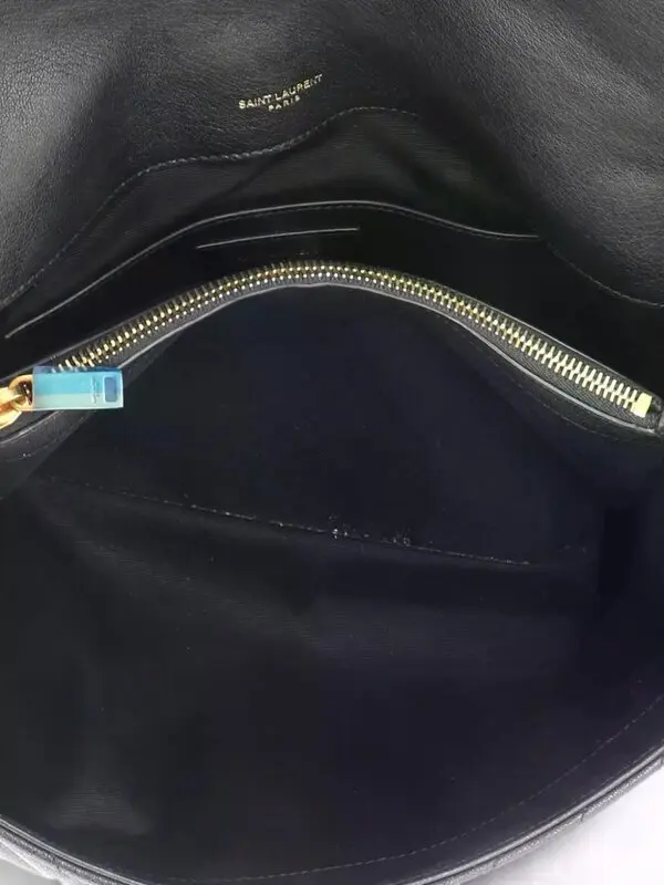 Saint Laurent Classic Monogram College Bag Matelasse Chevron Leather Large Shoulder Bag