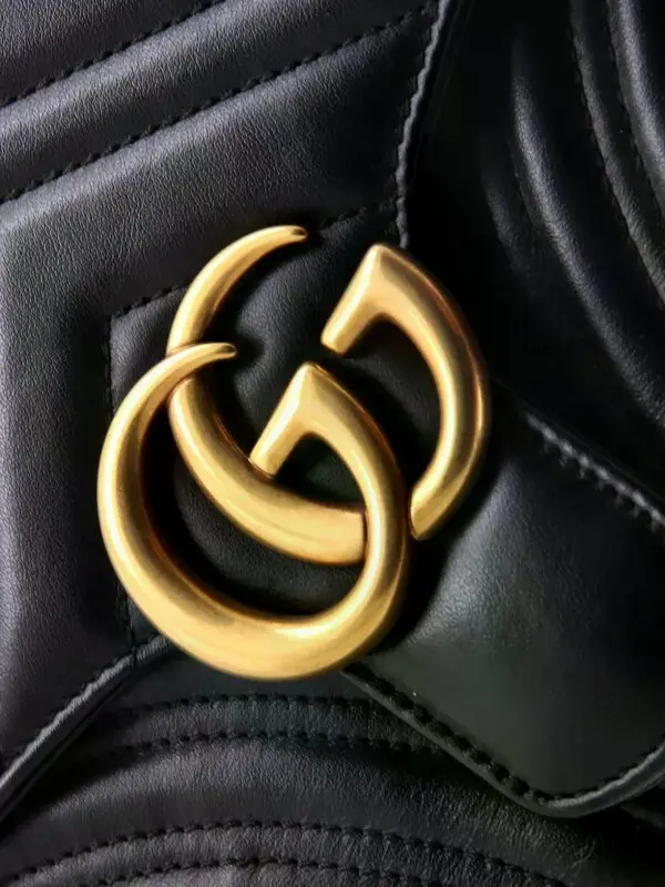 Gucci Gg Marmont Flap Matelasse Leather Clutch Bag