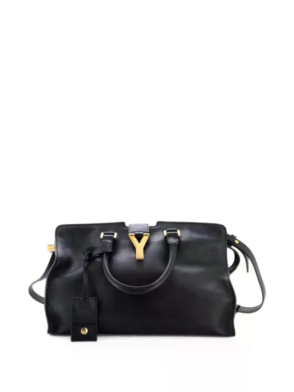 Saint Laurent Classic Y Cabas Leather Small Satchel