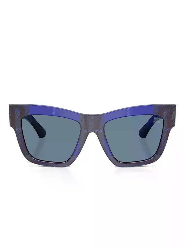 Burberry Check-pattern Square-frame Sunglasses