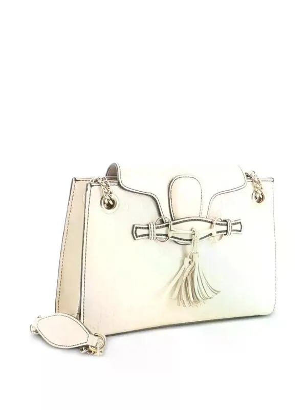 Gucci Emily Chain Flap Guccissima Leather Small Shoulder Bag - White