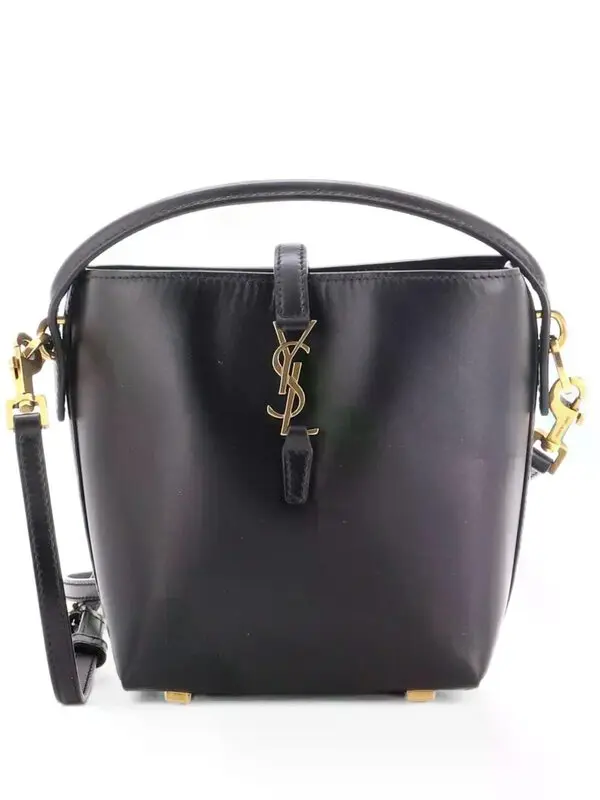 Saint Laurent Le 37 Leather Mini Bucket Bag - Black