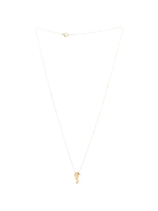 Cartier Panthere De Pendant 18k Rose Gold With Lacquer And Tsavorite Small Necklace - Pink
