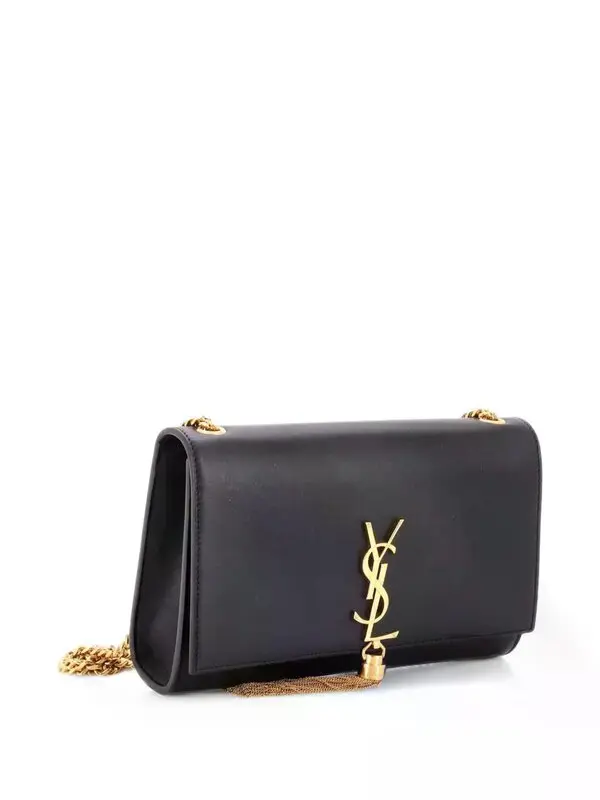 Saint Laurent Classic Monogram Tassel Leather Medium Crossbody Bag