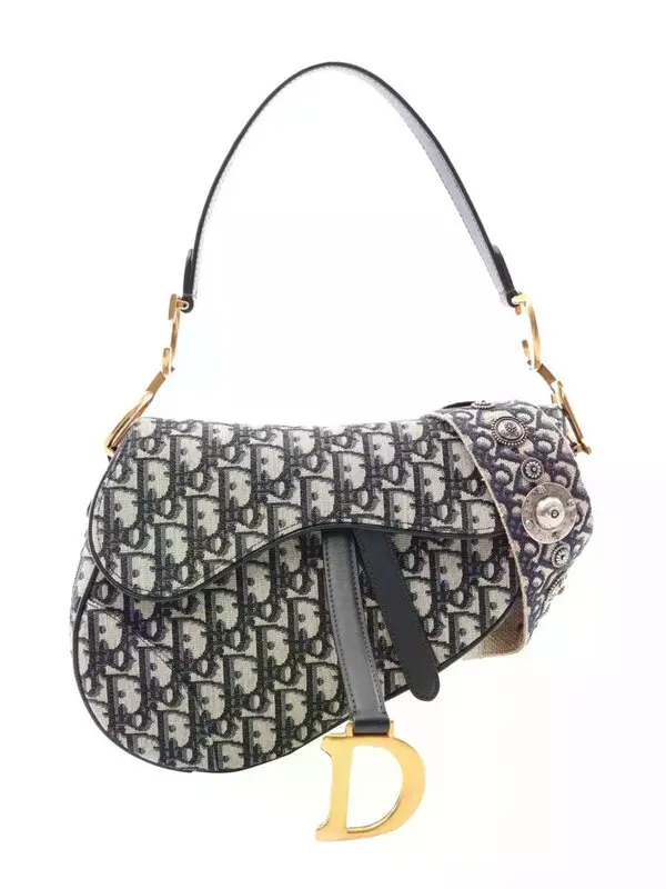 Dior 2010-2026 Oblique Canvas Saddle Bag Shoulder Bag