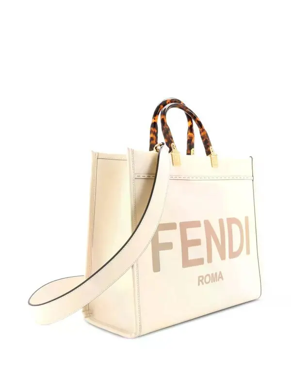 Fendi Sunshine Shopper Leather Medium Tote Bag