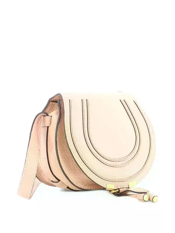 Chloé Marcie Leather Small Crossbody Bag - Pink