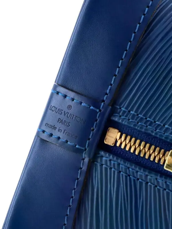 LOUIS VUITTON Vintage Alma Handbag Epi Leather Pm Satchel - Blue