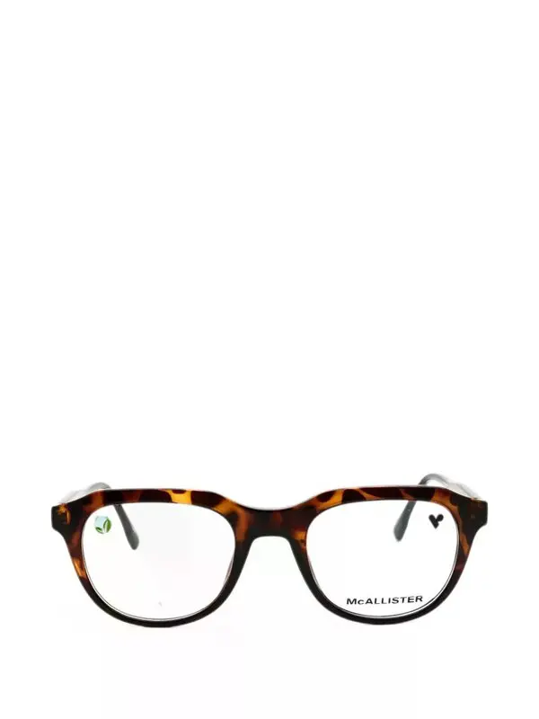 MCALLISTER Tortoiseshell-effect Round-frame Glasses