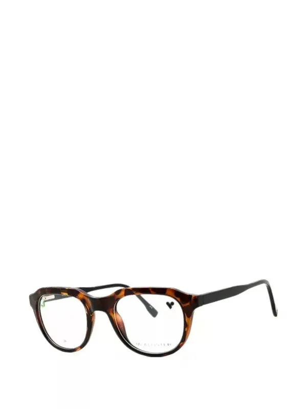 MCALLISTER Tortoiseshell-effect Round-frame Glasses