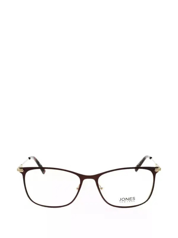 Jones New York Glitter-detail Rectangle-frame Glasses - Brown