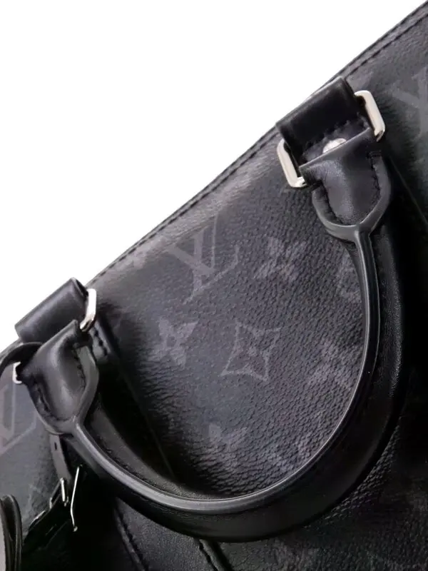LOUIS VUITTON Keepall Bandouliere Bag Reverse Monogram Eclipse Canvas 35 Travel Bag - Black