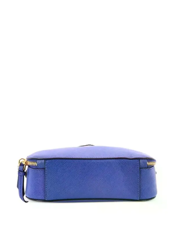 Prada Odette Top Handle Bag Saffiano Leather Small Shoulder Bag - Blue
