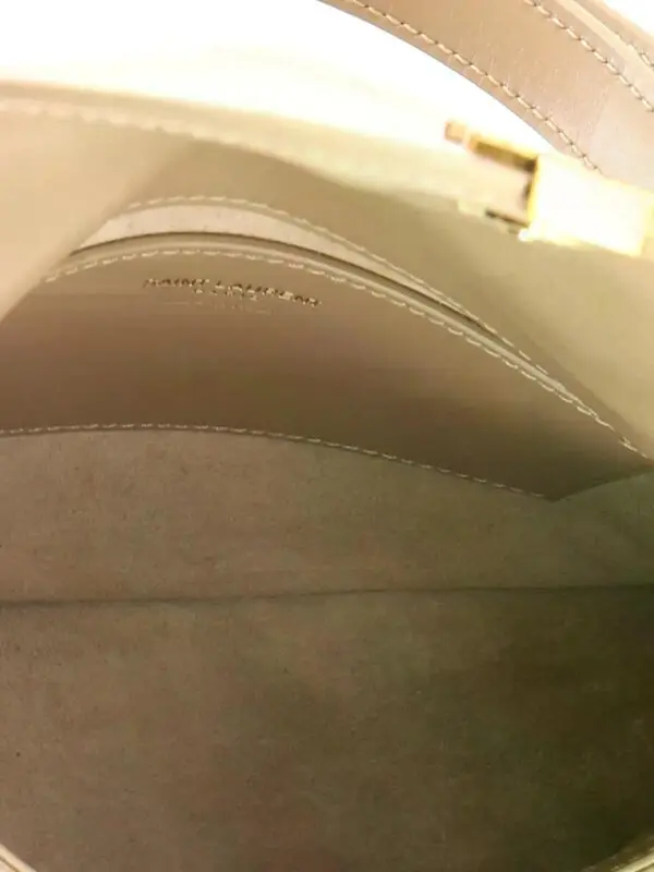 Saint Laurent Voltaire Top Handle Bag Leather Mini Satchel - Neutrals