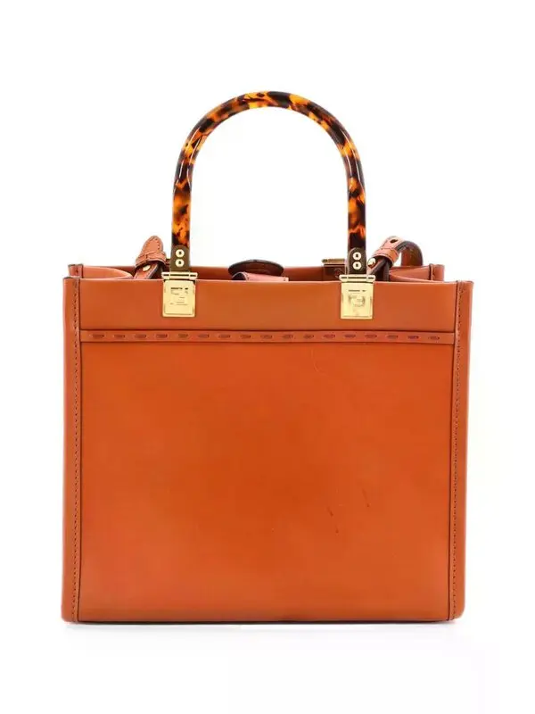 Fendi Sunshine Shopper Leather Small Tote Bag