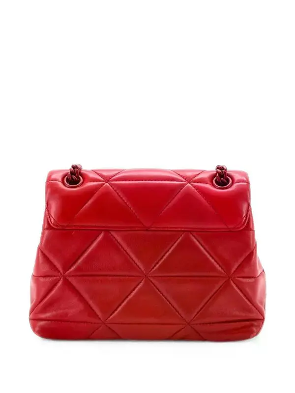 Prada Spectrum Flap Bag Quilted Nappa Leather Small Shoulder Bag - Red