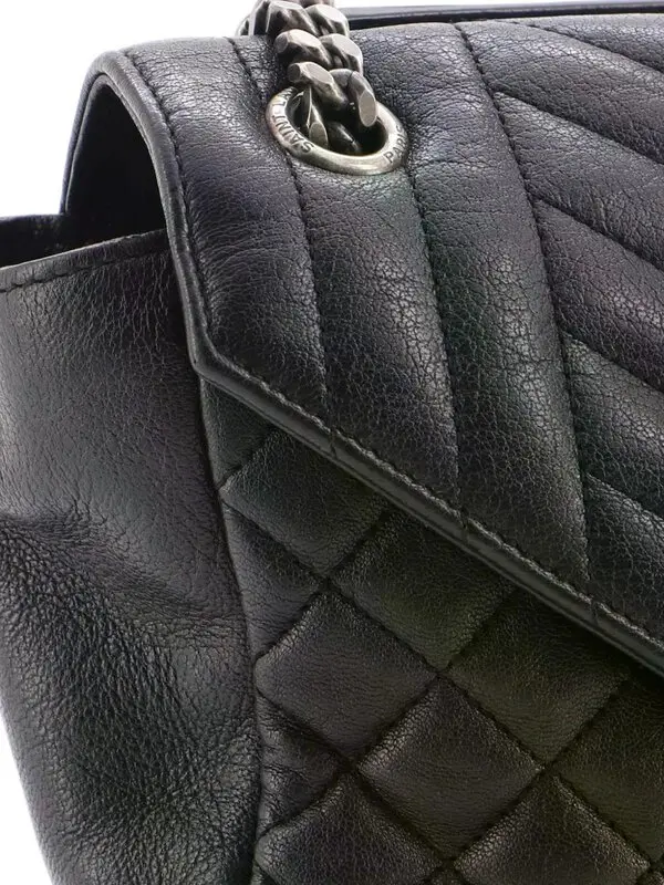 Saint Laurent Classic Monogram Slouchy Envelope Satchel Mixed Matelasse Leather Medium Shoulder Bag