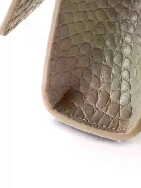 Saint Laurent Classic Monogram Tassel Crocodile Embossed Leather Medium Crossbody Bag