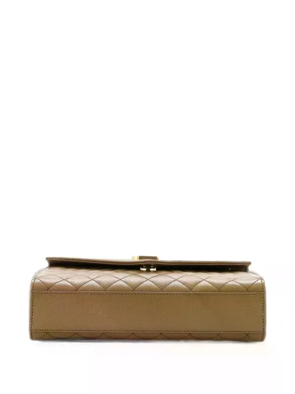 Saint Laurent Classic Monogram Envelope Satchel Mixed Matelasse Leather Medium Shoulder Bag