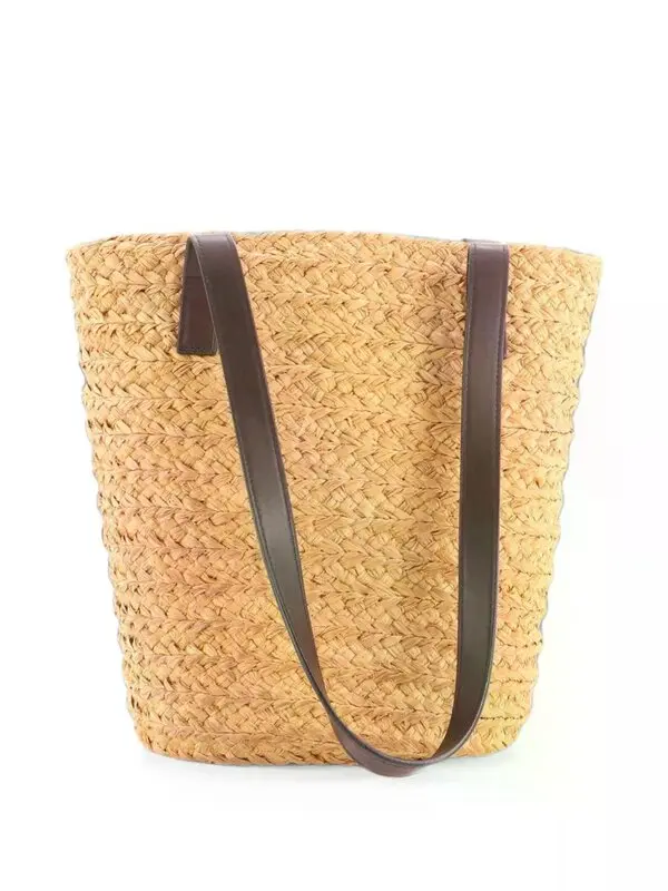 Saint Laurent Panier Basket Shopper Raffia Small Tote Bag