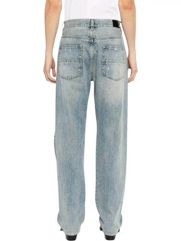 Amiri Distressed Straight-leg Jeans