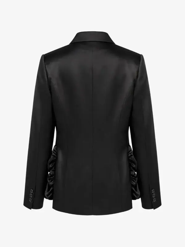 Comme Des Garçons Ruffled Satin Blazer