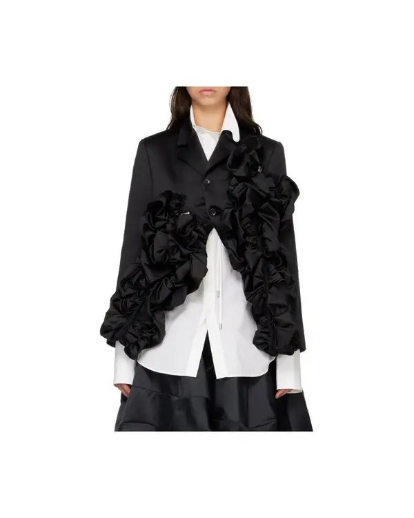 Comme Des Garçons Ruffled Satin Blazer
