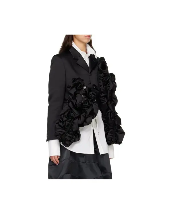 Comme Des Garçons Ruffled Satin Blazer