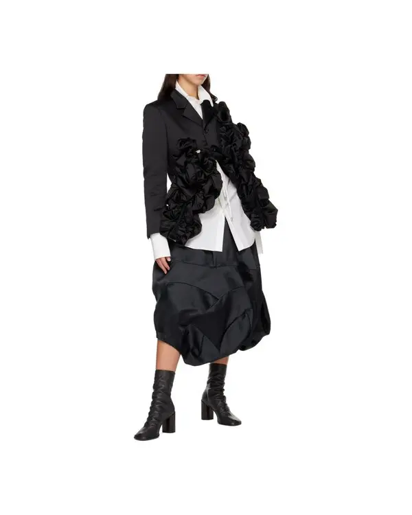 Comme Des Garçons Ruffled Satin Blazer