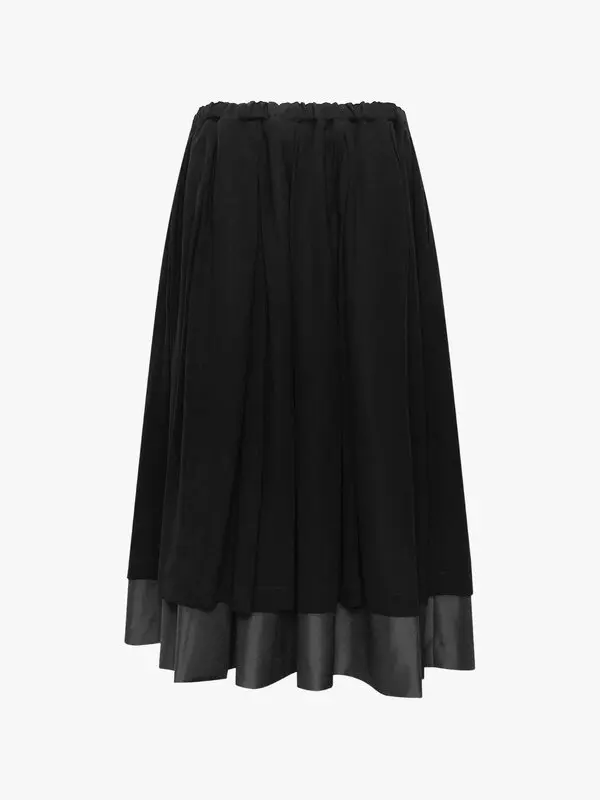 Comme Des Garçons Pleated Drawstring Midi Skirt