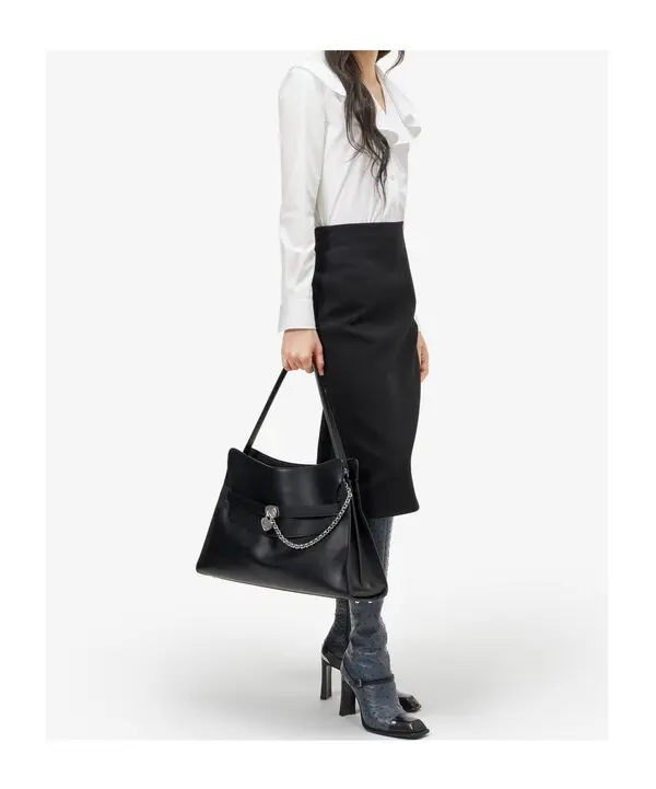 Alexander McQueen Waterfall Collar Shirt - Optical White