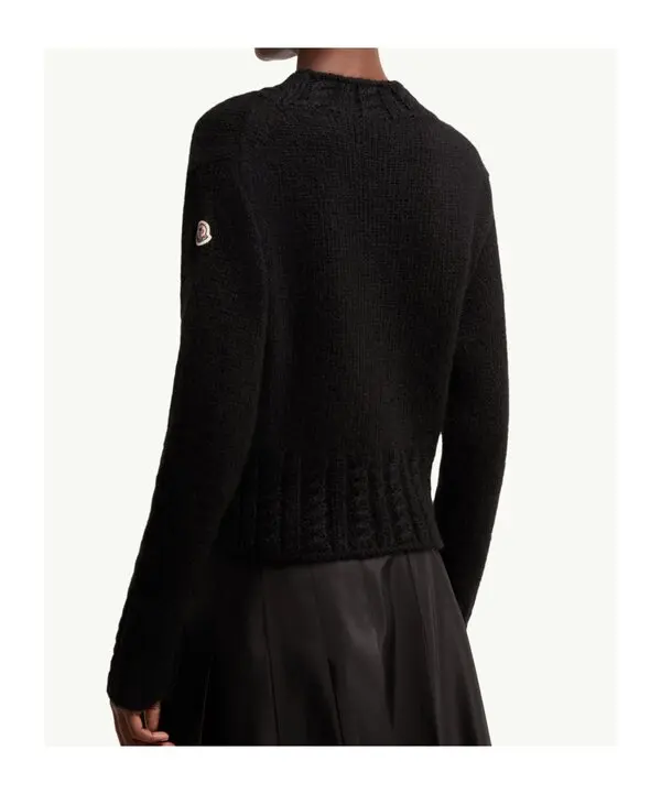 Moncler Logo Patch Crewneck Knitted Jumper