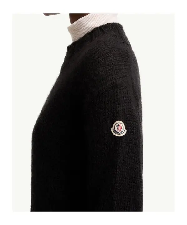 Moncler Logo Patch Crewneck Knitted Jumper