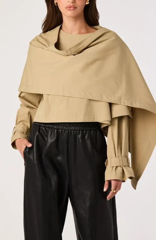 Astr The Label Seledra Cropped Jacket - Khaki