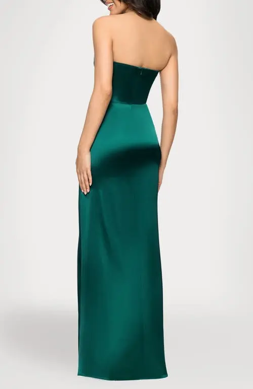 BLONDIE NITES Strapless Satin Gown