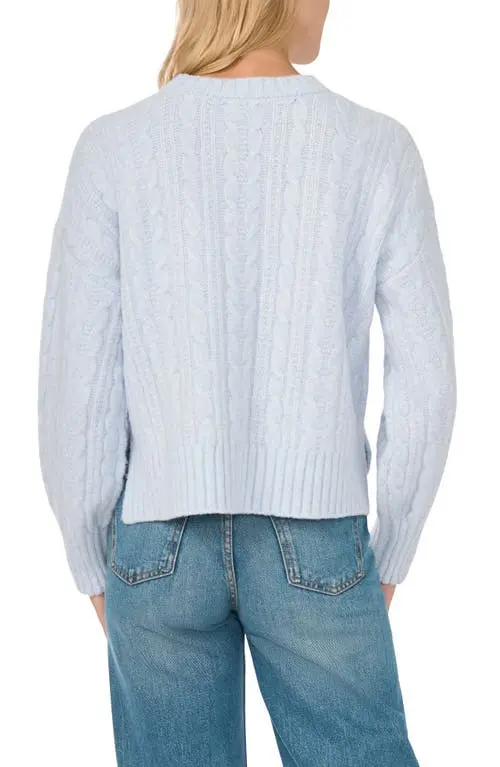 CECE DUPRAZ Cable Knit Raglan Sleeve Sweater
