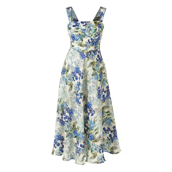 SACHA DRAKE Antoinette Midi Dress In Iris
